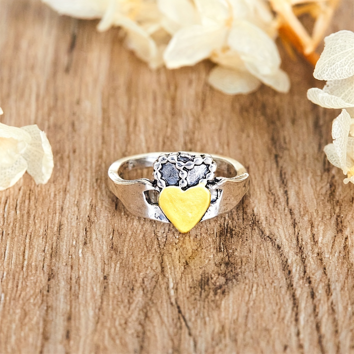 Boho Style Ring Retro Claddagh Design Symbol Promise Loyalty - Temu ...