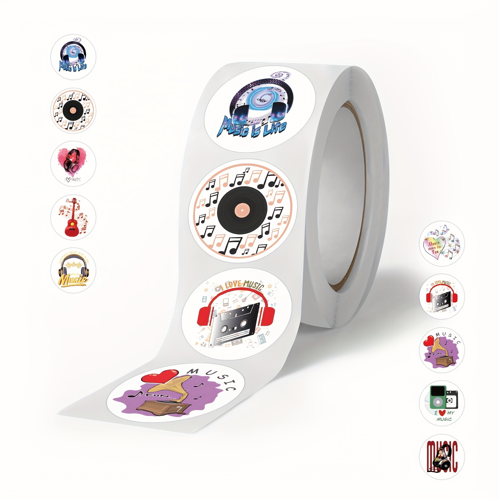 Music Notes Stickers Roll Vinyl Stickers For Scrapbook - Temu Canada