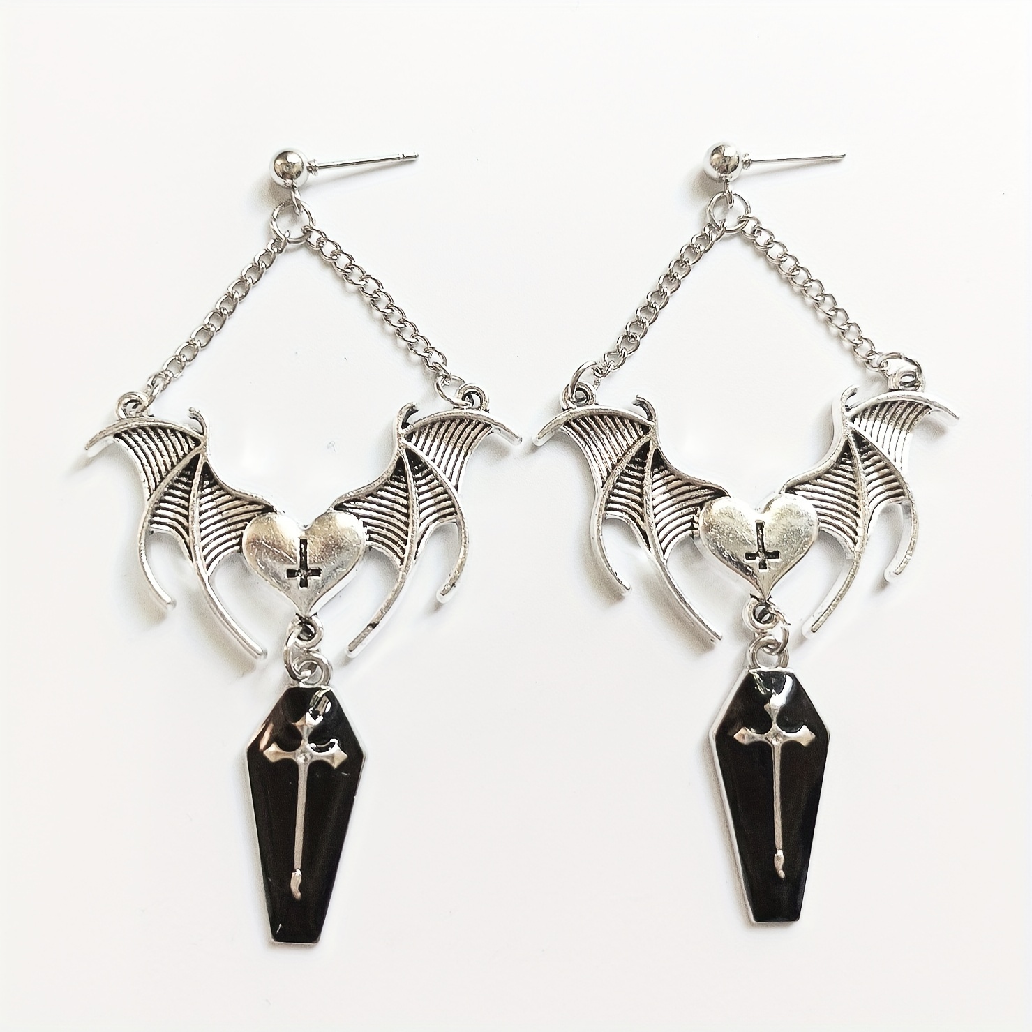 Fashion Accessories: Dark Punk Gothic Cross Bat Wing Pendant - Temu ...