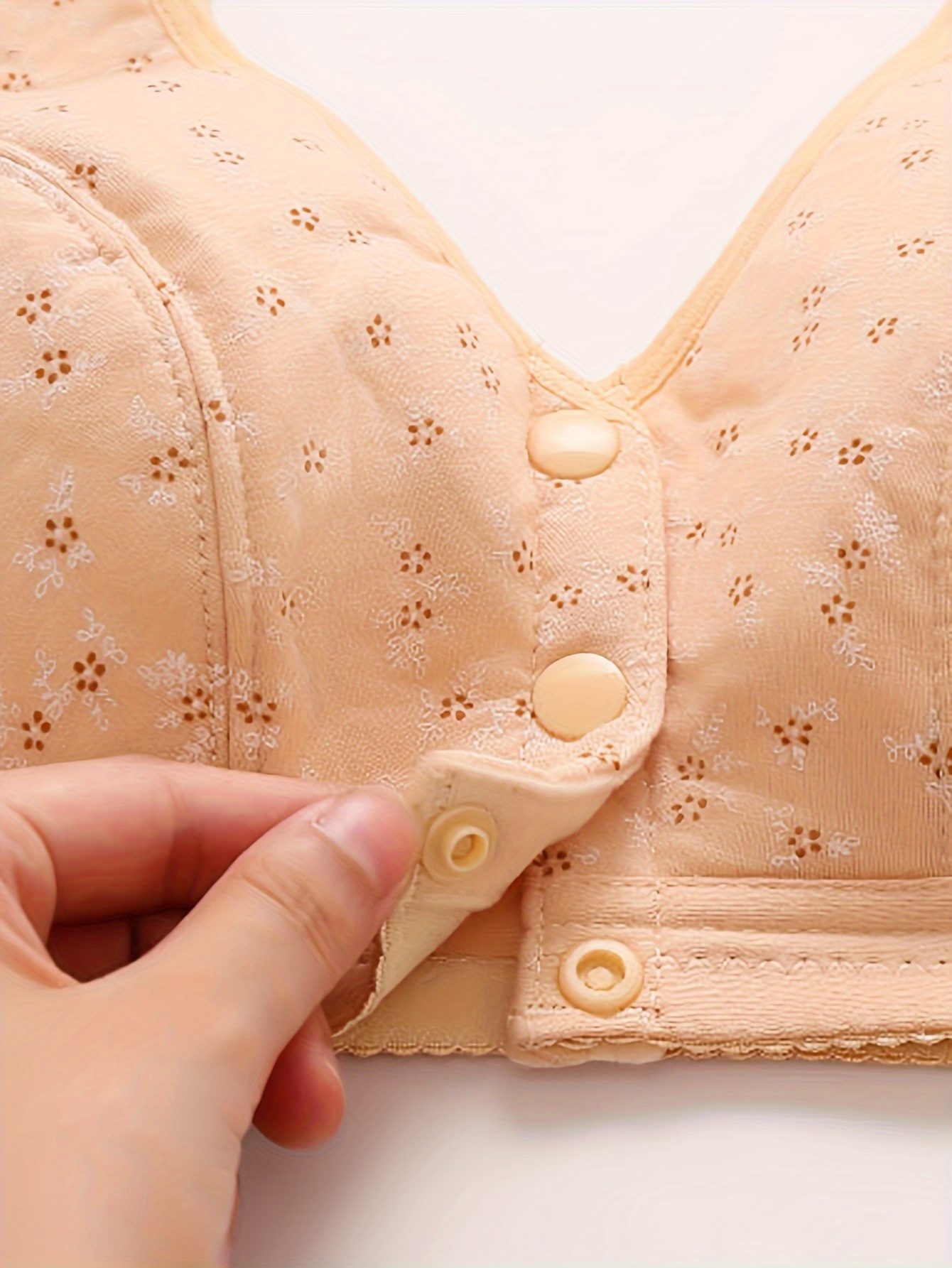 simple ditsy print bra comfy breathable wireless button - Temu Philippines