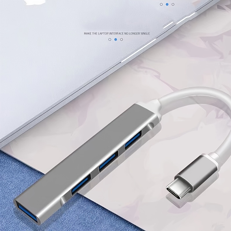 Portable 4 in 1 Port Aluminum Alloy Usb Type c Mini Hub - Temu