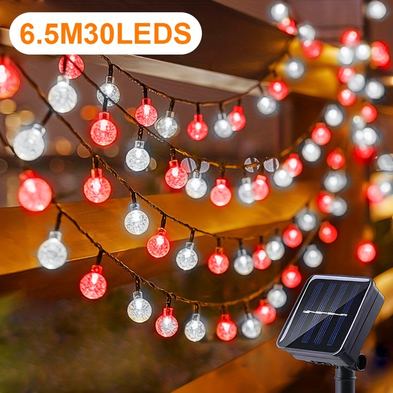 Solar Christmas Lights Crystal Globe String Lights - Temu Ireland