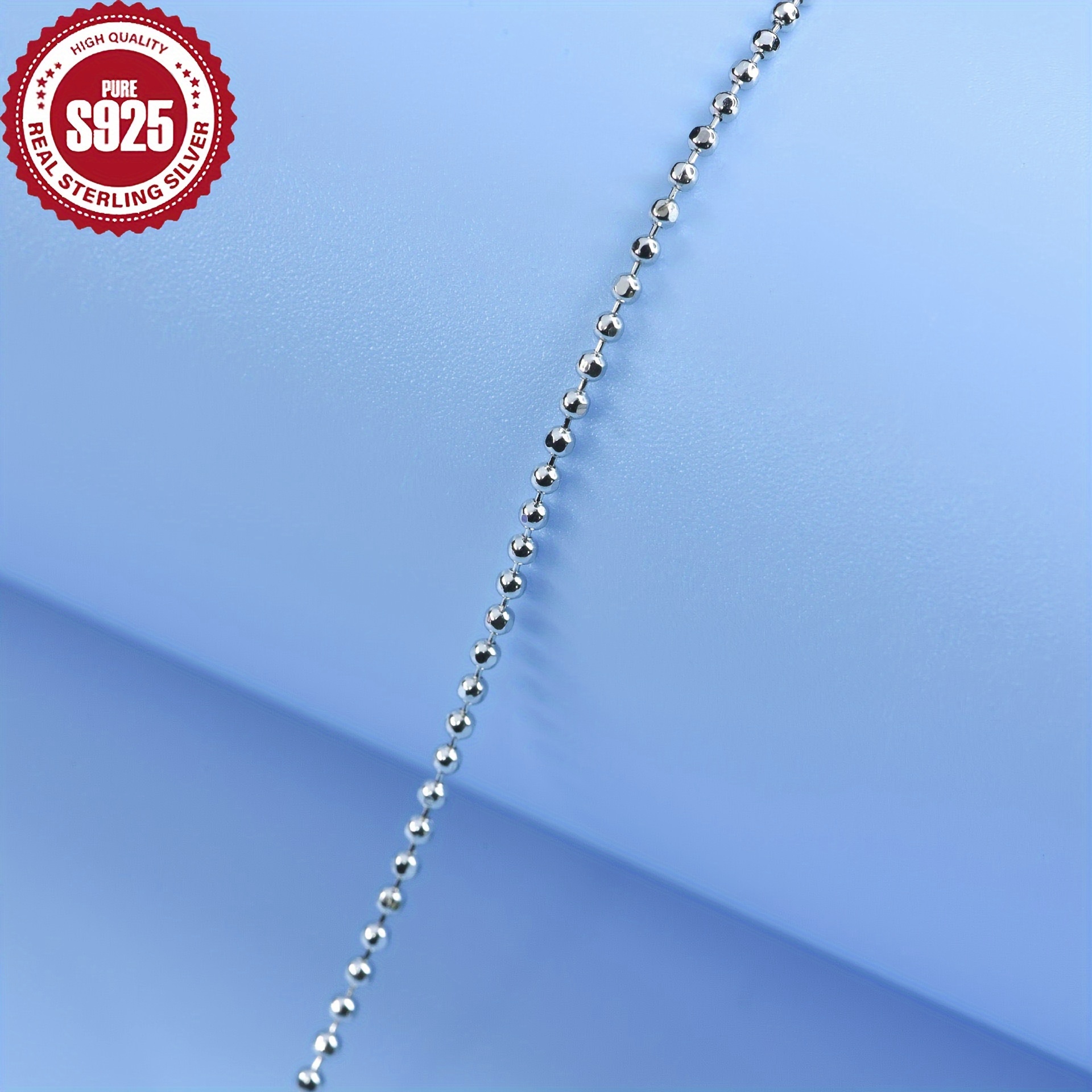 925 Sterling Silver Simple Chain Collarbone Chain Necklace - Temu ...