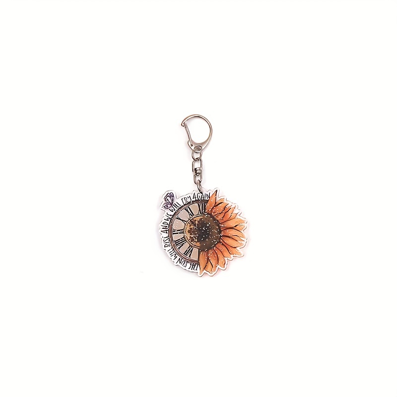 Inspiration Sunflower Keychain Cute Acrylic Key Chain Ring - Temu ...