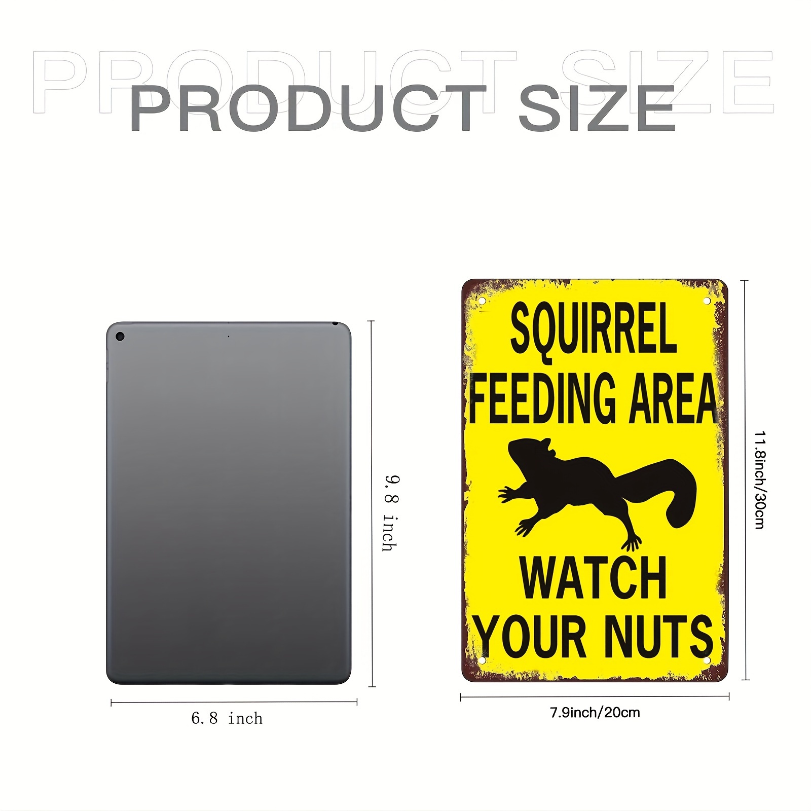 Retro Funny Metal Sign Sheet Signs Tin Sign Squirrel Feeding - Temu ...