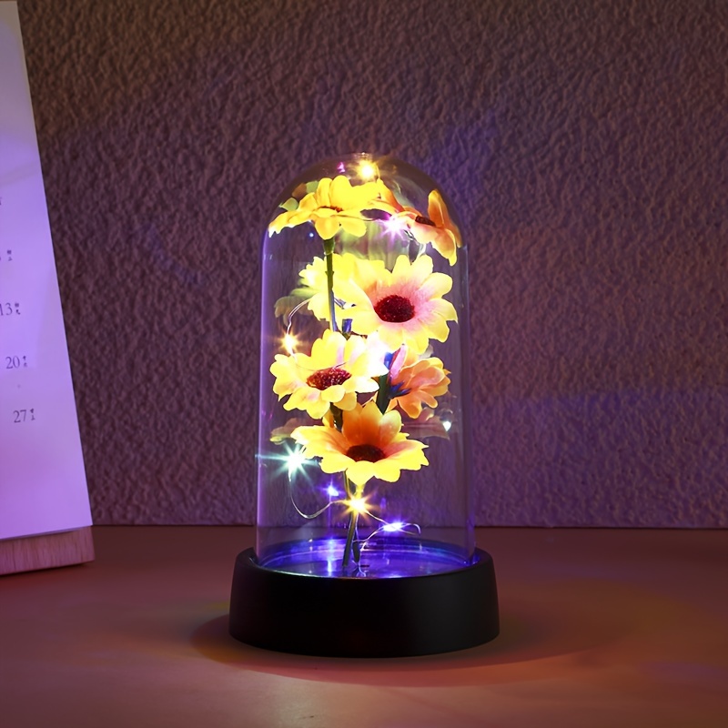 Simulated Sunflower Decorative Night Light Valentine's Day - Temu Australia