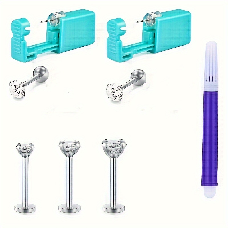 Ear Piercing Kit Self Ear Piercing Gun Disposable Self Ear - Temu Australia