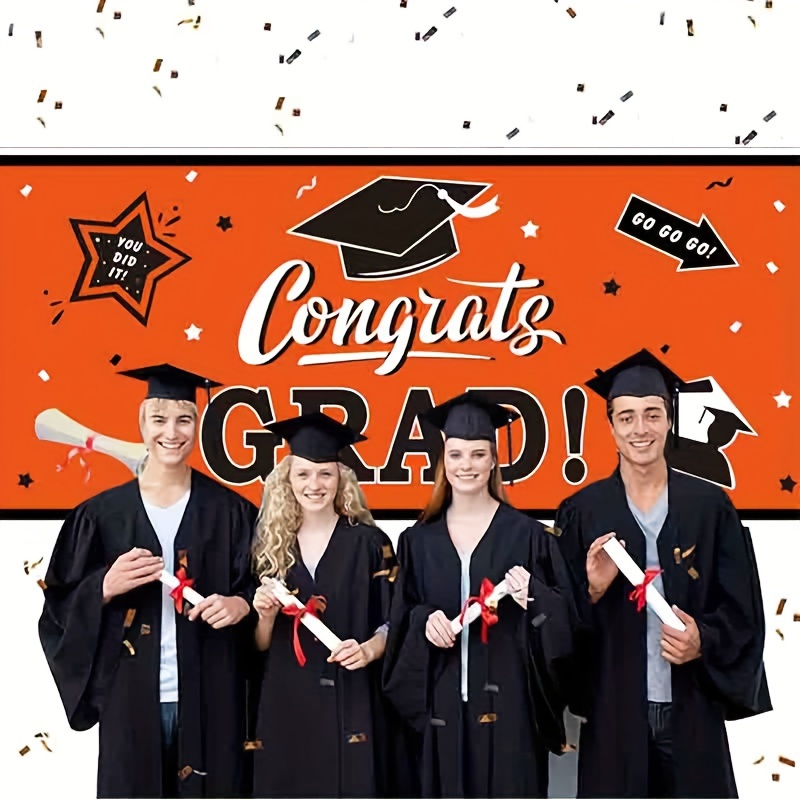2024 Congrats Grad Background Photo Props Graduation Party - Temu Canada