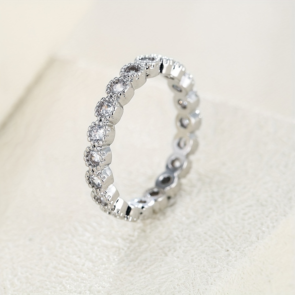 New Simple Cubic Zirconia Index Finger Set Ring, Simple Fashion Trendy ...