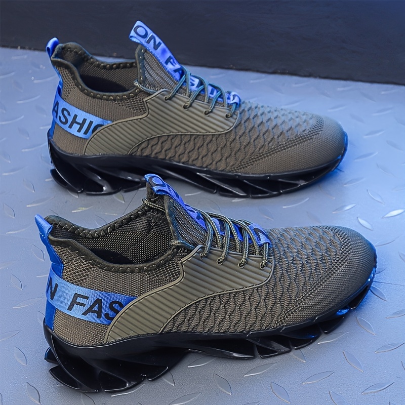 mens running shoes breathable non slip lightweight blade type sneakers ...
