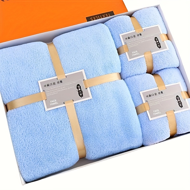 Gift Box Packaging Towel Set Household Coral Fleece Towel - Temu Canada