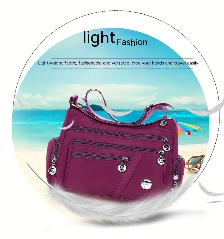 Multi Layer Crossbody Bag Fashion Nylon Shoulder Bag Women's - Temu