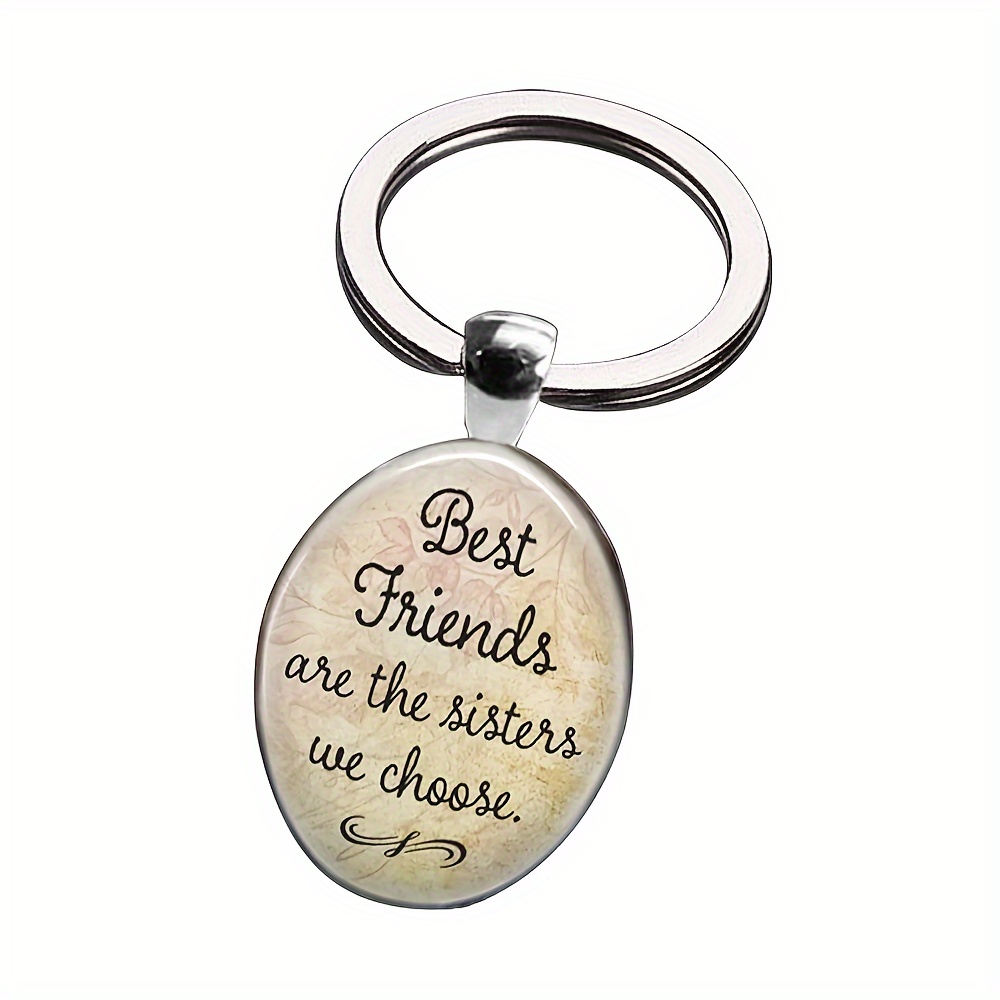 1pc Oval Keychain Vintage Letter Graphic - Temu Ireland