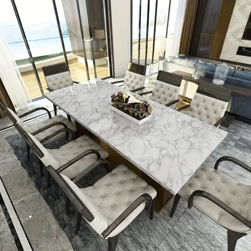 Kitchen Waterproof Oil Resistant Wall Stickers Marble - Temu