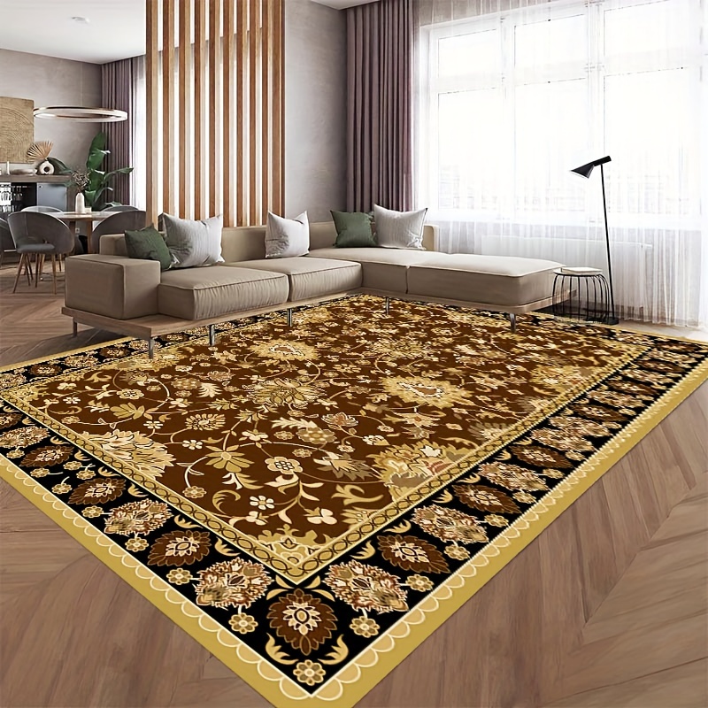 Vintage Flower Pattern Rug Persian Style Distressed Carpet - Temu New ...