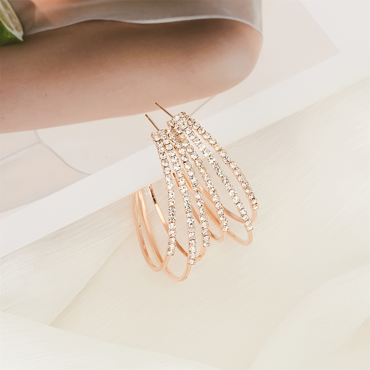 Three-ring Hoop Earrings, Holiday Party Ear Jewelry Gift - Temu United ...