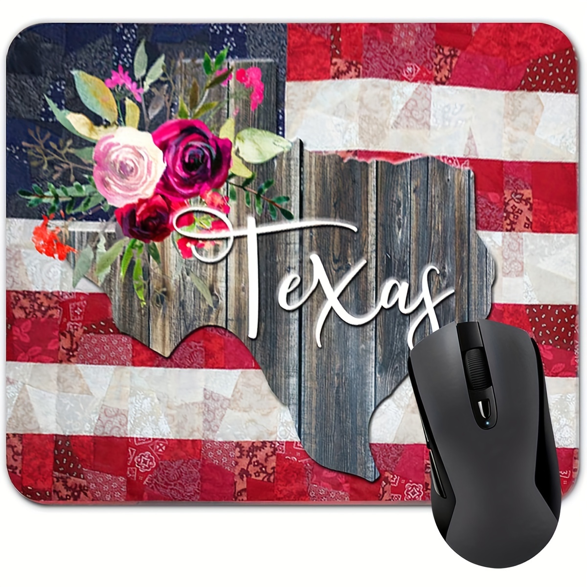 Texas State Map Mouse Pad American Flag Mousepad Patriotic - Temu Australia