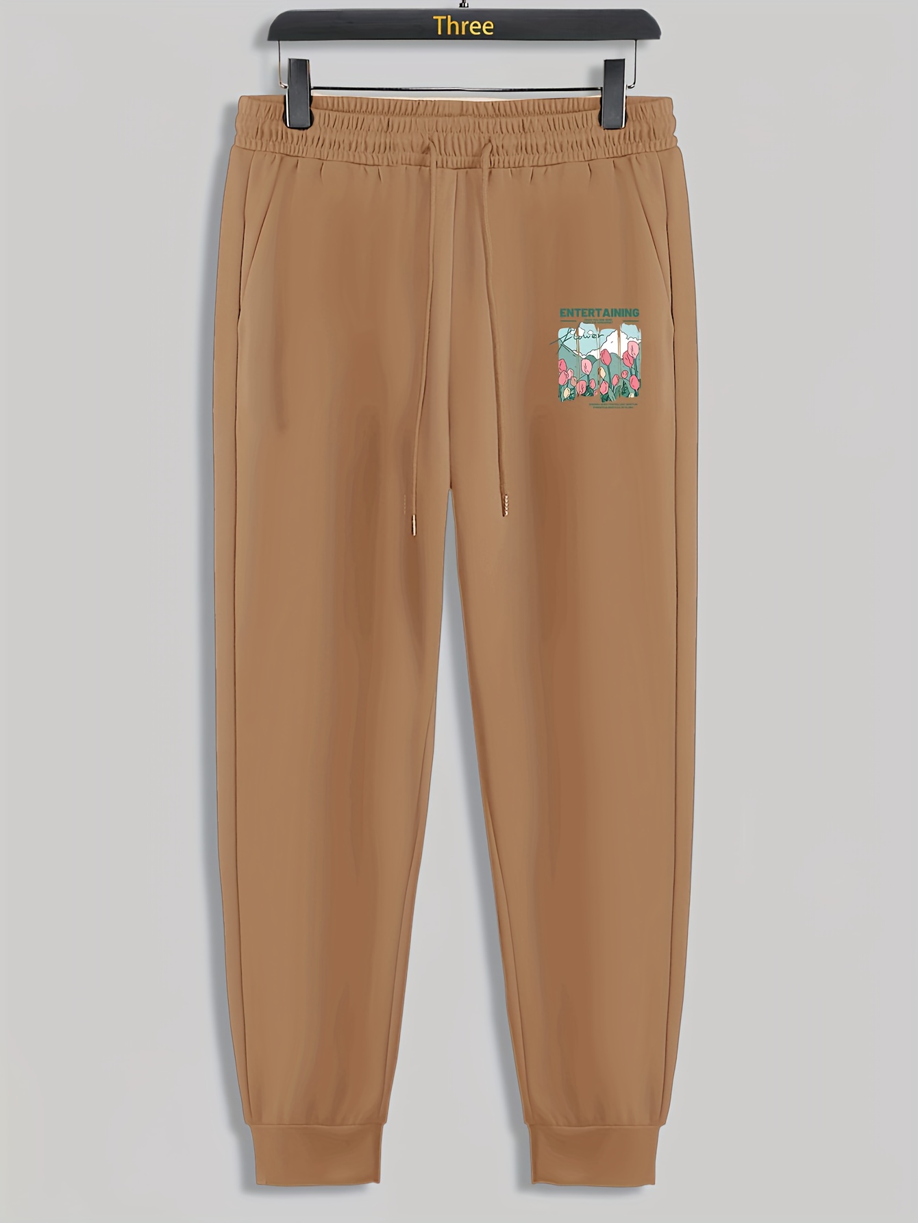 Tulip Print Men's Pants Drawstring Sweatpants Loose Casual - Temu ...