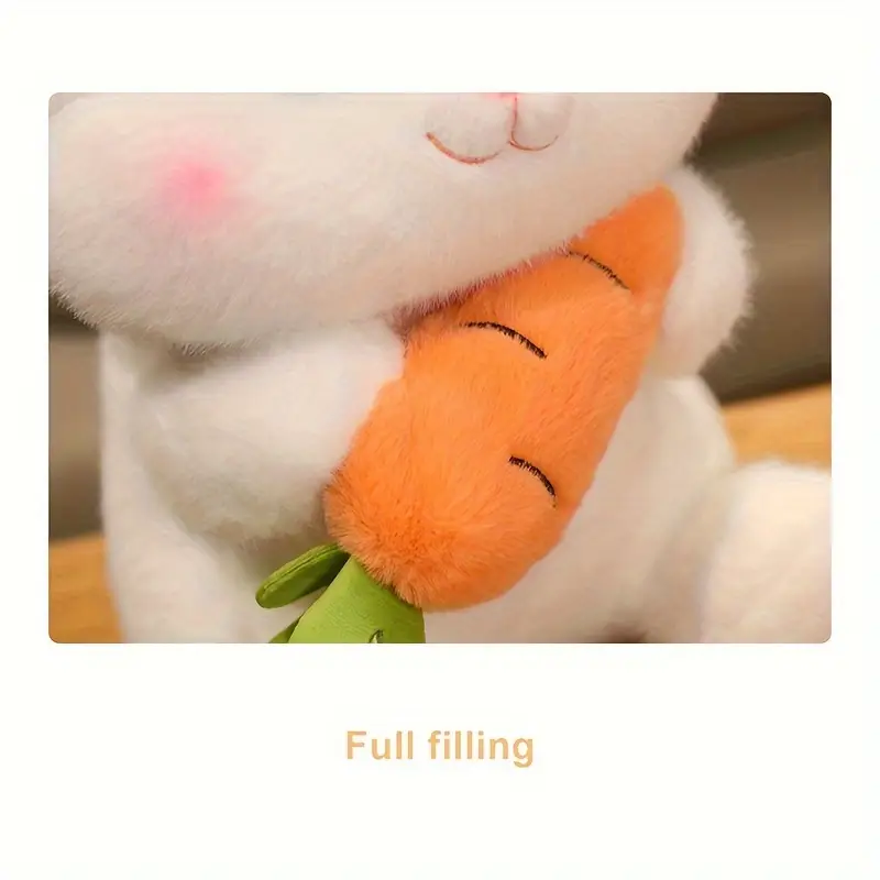 귀여운 무당이 토끼 작은 토끼 인형 뽀송뽀송한 인형 던지기 베개 소파 장식 인형 휴일 선물 생일 선물 크리스 Temu