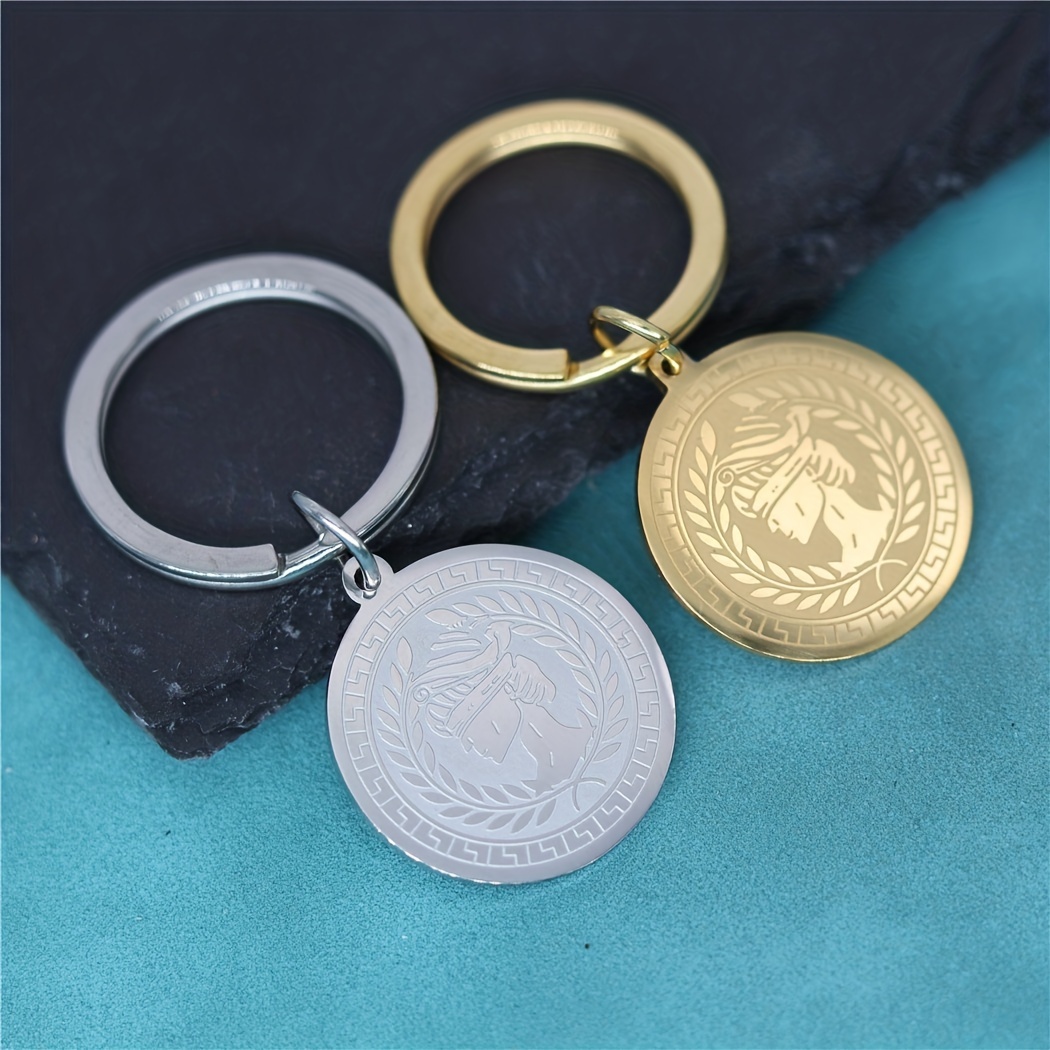 stainless steel of wisdom and pendant keychain for men greek jewelry ...