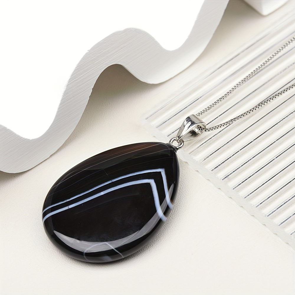 Fashion match Style Natural Stone Agate Glossy Flat Water - Temu United ...