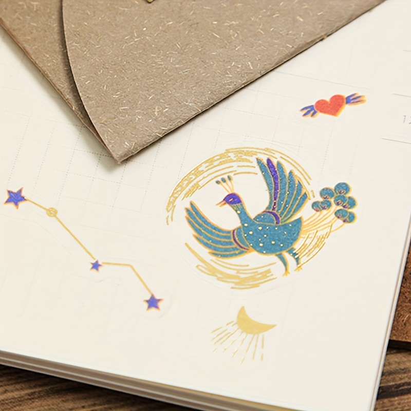 Aesthetic Creative Flat Decorative Sticker Bronzing Series - Temu Denmark