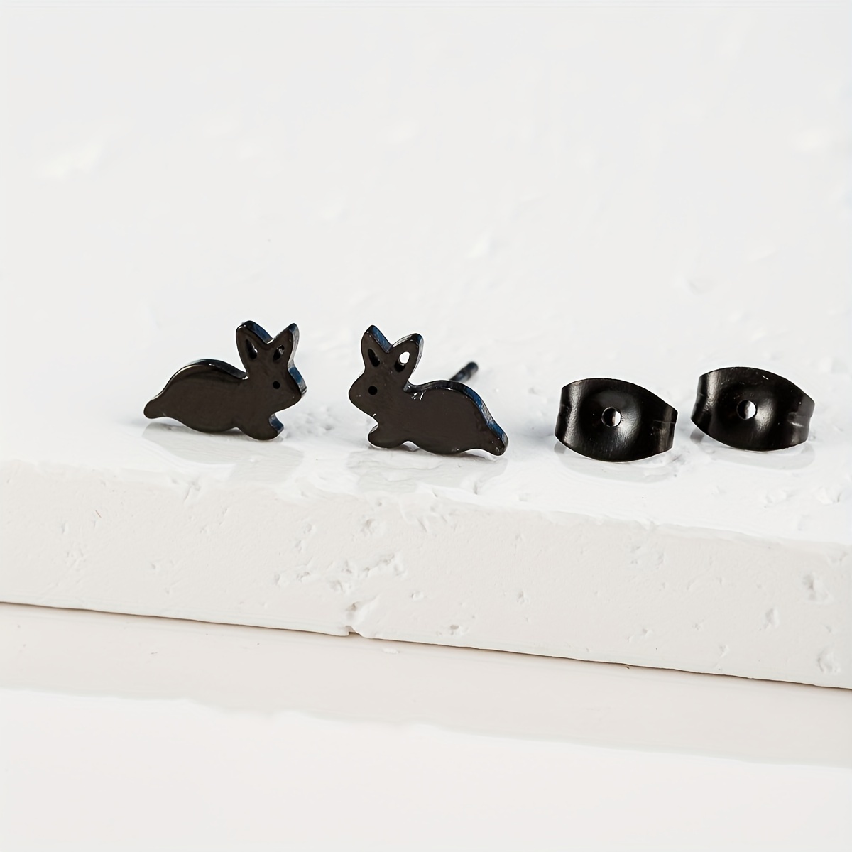 Fashion Stainless Steel Cute Rabbit Bunny Ear Studs Cute - Temu United ...