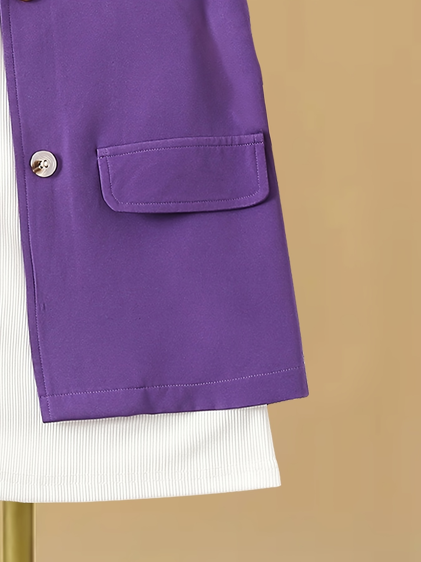 toddler girls ribbed knit cami top shawl collar button vest - {region_name}