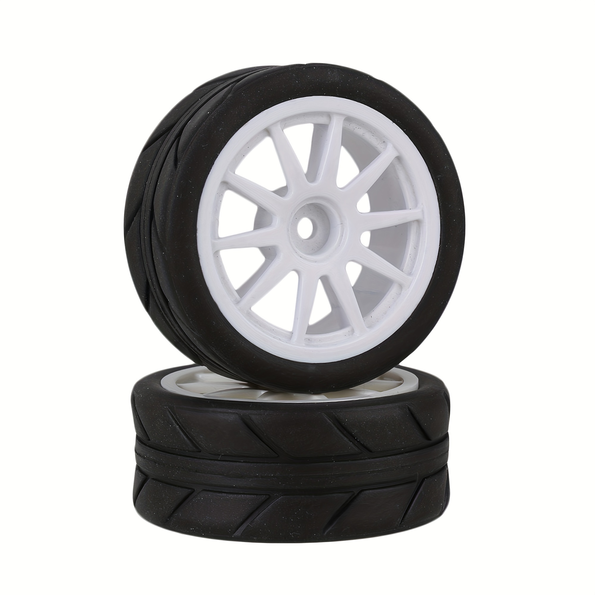 Rc 1:10 Flat Running Car Tires Large Arrow Pattern Rubber - Temu United ...