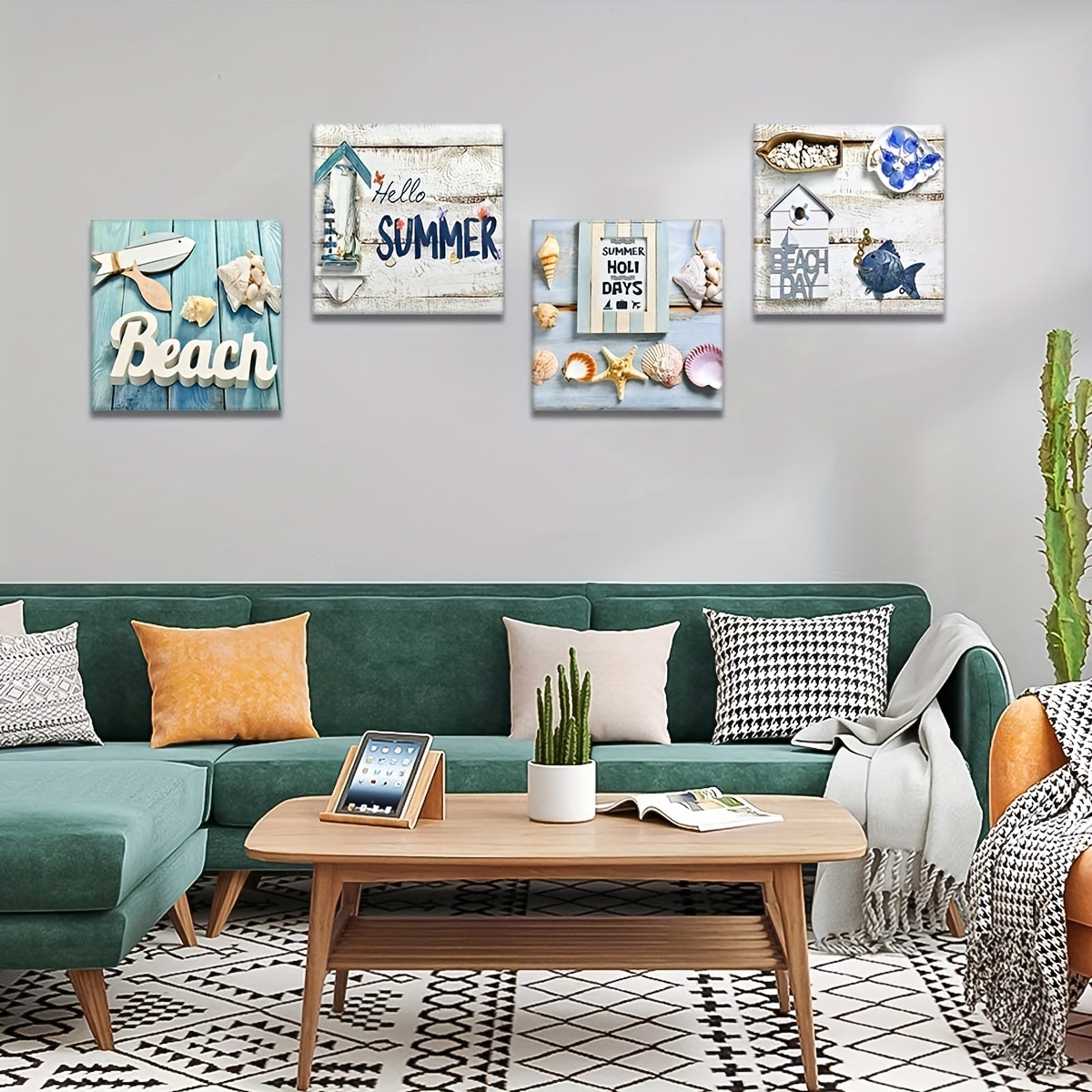 Wall Art Canvas Prints Beach Holiday Picture Painting Modern - Temu
