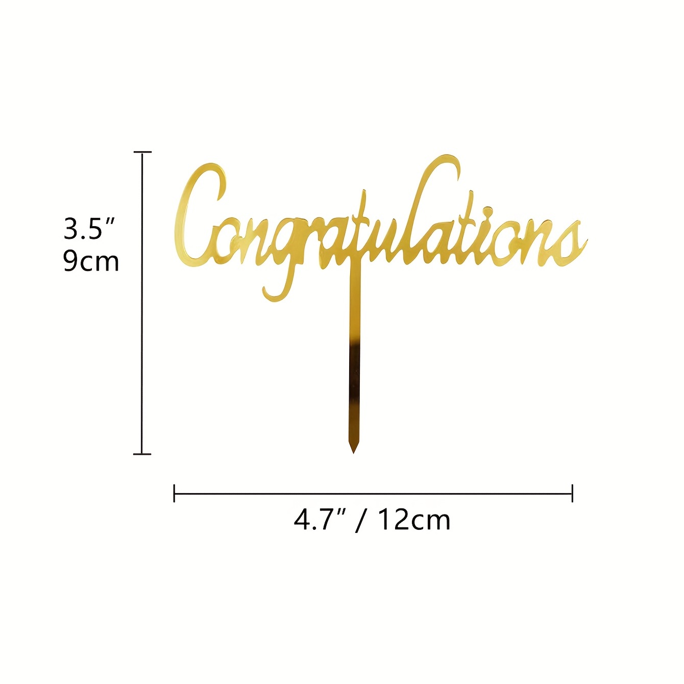 Celebrate Graduation A Glittery Golden Congratulations Cake Topper ...