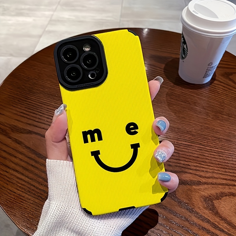 Yellow Smiley Face Iphone Mobile Phone Case Protective Cover - Temu Denmark