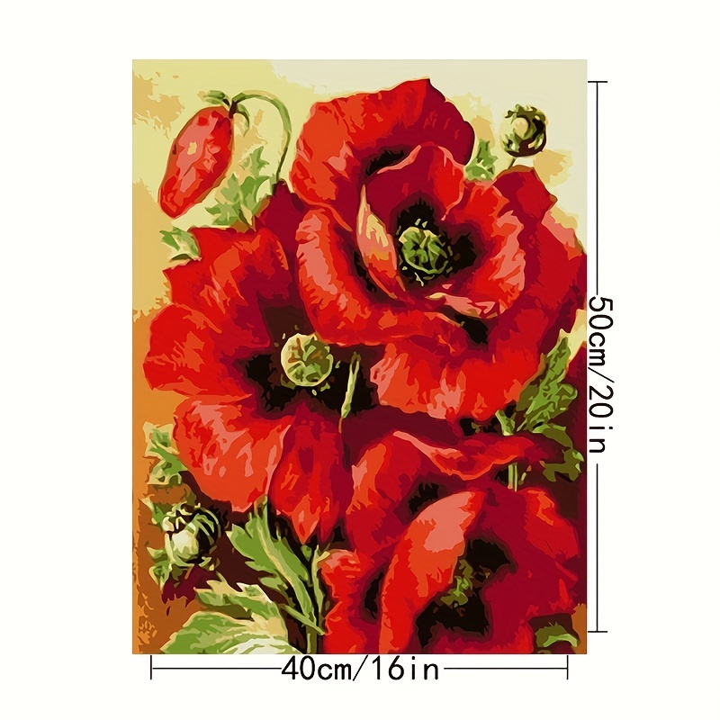 Flowers acrylic Painting Set Suitable Beginners Paint Color - Temu