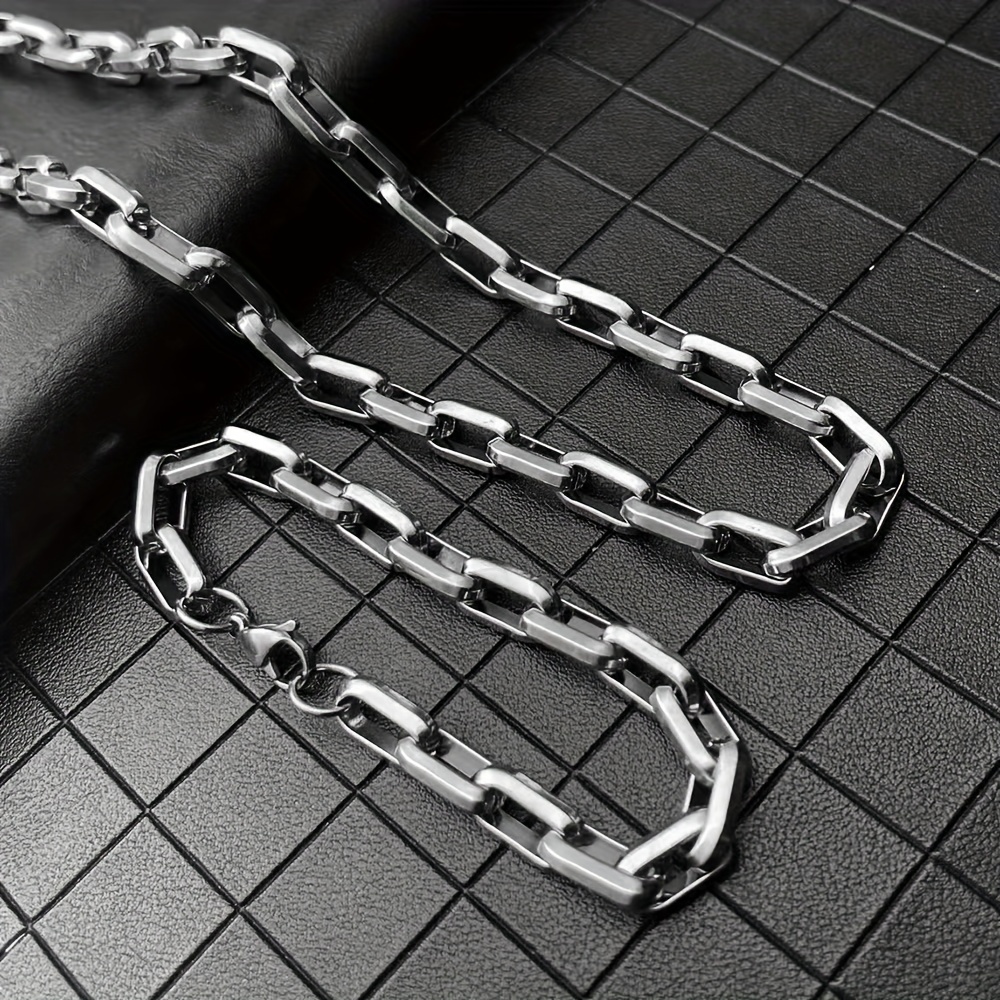 Hip Hop Style Fashion Men's Stainless Steel Chain Bracelet - Temu Canada