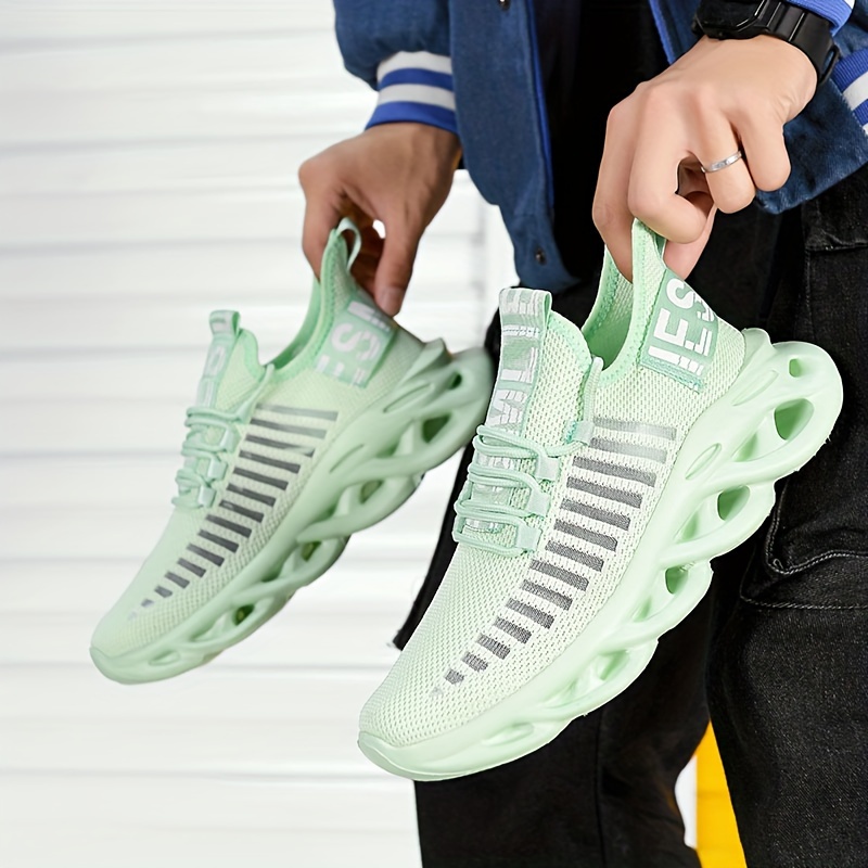 Solid Blade Type Sneakers Men s Comfy Non Slip Shock - Temu Canada