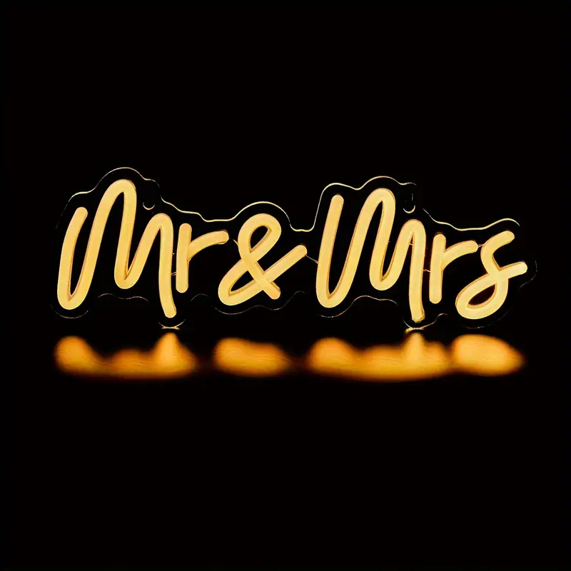 Backboard Led Neon Light Mr Mrs Line Switch 5v Usb Powered Temu