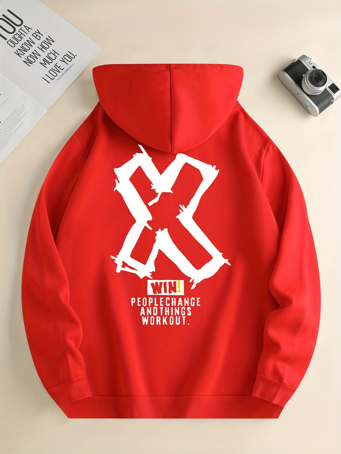 Cross Print Hoodie Cool Hoodies Men Men's Casual Graphic - Temu Australia