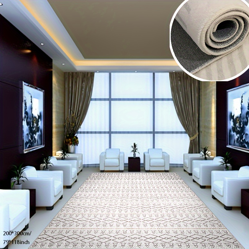 Moroccan White Living Room Bedroom Area Carpet [imitation - Temu New ...