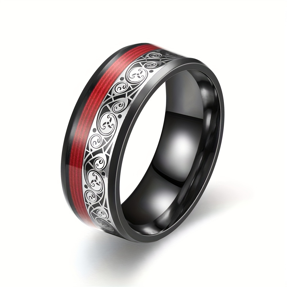 Stainless Steel Fashionable Ring, Men And Women Couple Jewelry, Curved ...