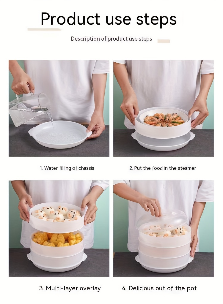 Microwave Round Steamer Microwave Heating Steamer Dish Lid - Temu