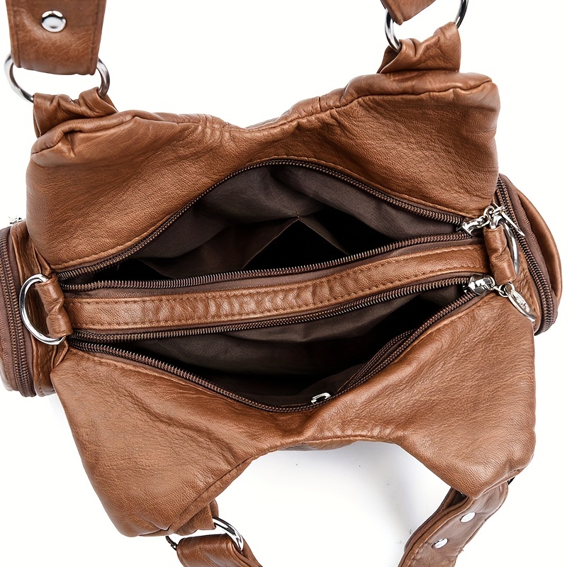 stylish brown synthetic leather tote bag women high capacity stylish brown synthetic leather tote bag women high capacity