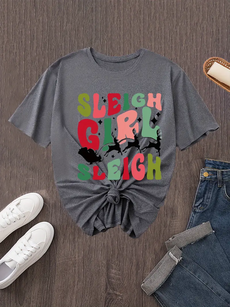 Colorblock Letter Print T Shirt Plus Size Casual Short Temu New Zealand