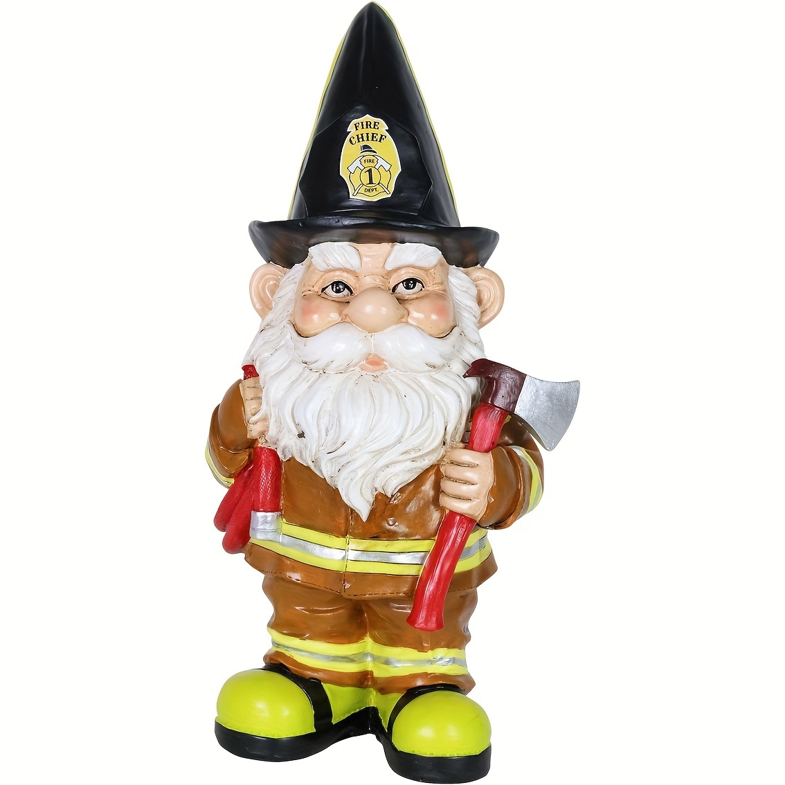 Fireman Gnome Statue Whimsical Garden Decoration Firefighter - Temu
