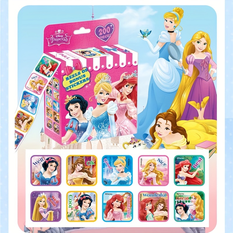 Authorized Cartoon Roll Stickers Princess - Temu United