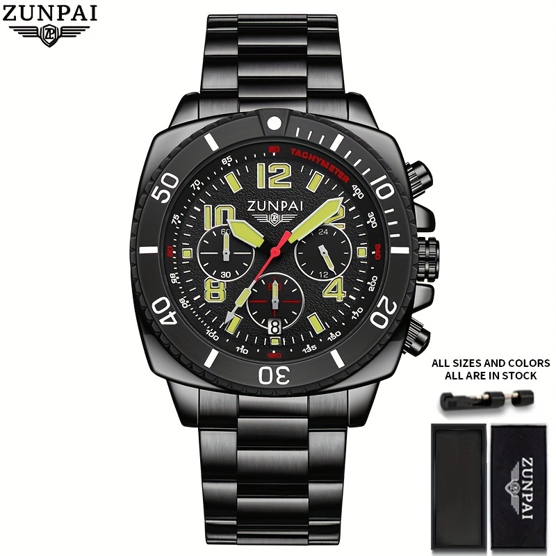 Men's Watch Waterproof Stainless Steel Fashion - Temu United Kingdom