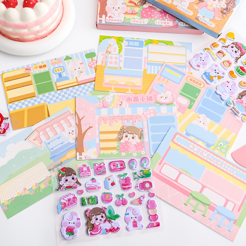 Cute Three dimensional Scene Bubble Sticker Diy Scene Bubble - Temu ...