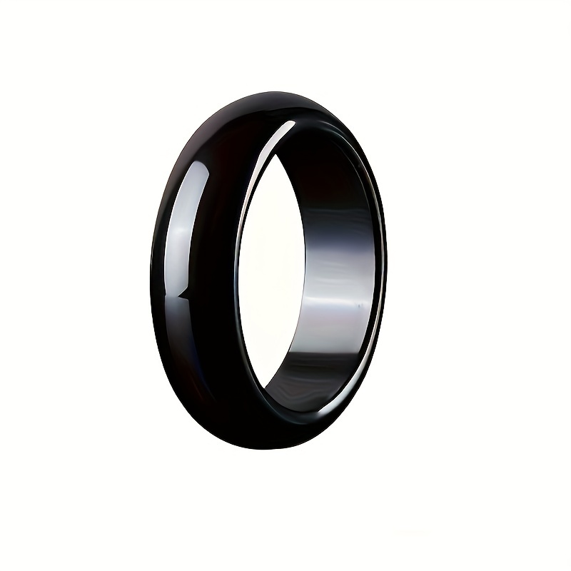 Simple Black Ring Jewelry For Men, Simple Wide Design Ring For Daily ...