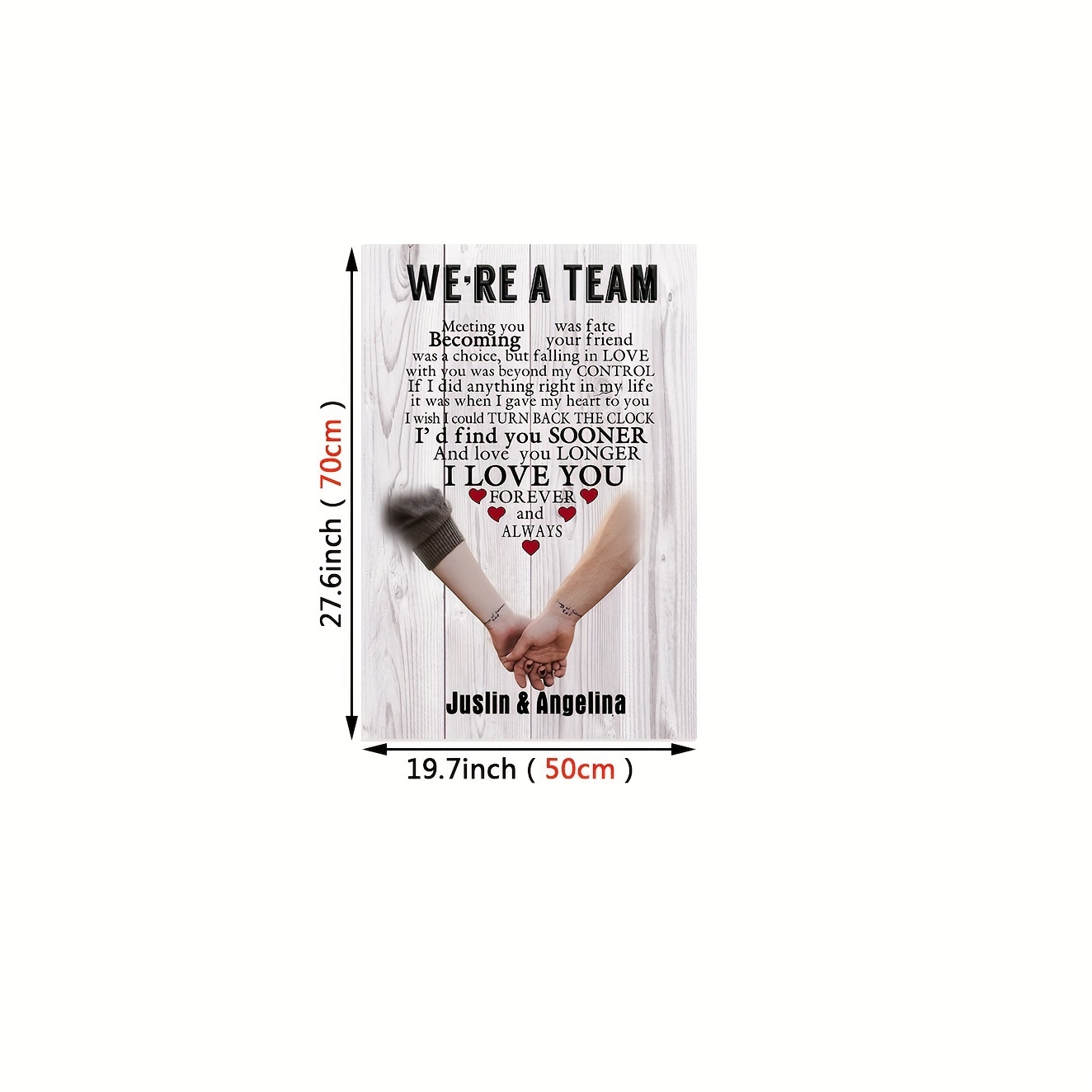 Unframed Personalized Couple Names Canvas Poster A Team Wall - Temu ...