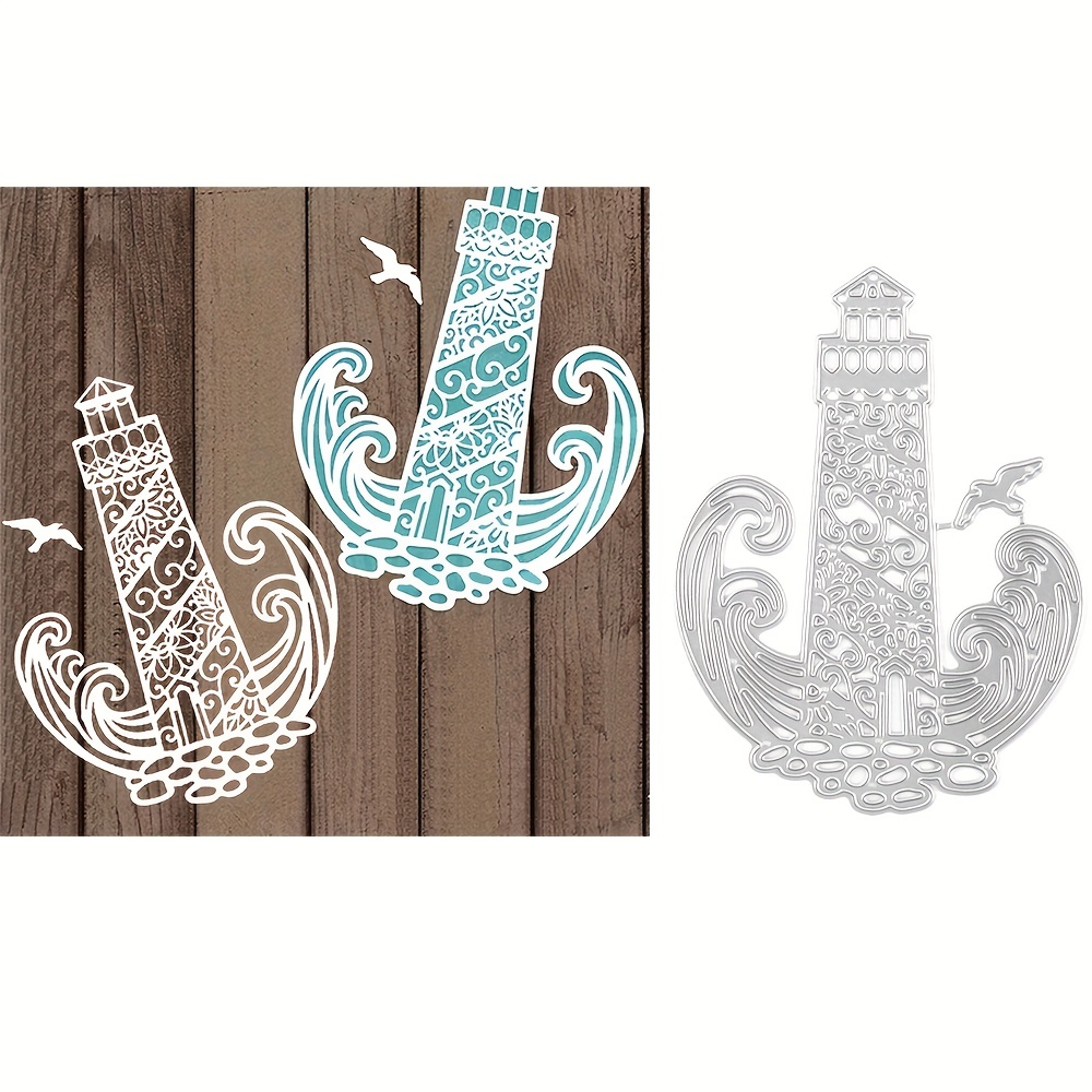 Lighthouse Cutting Dies Diy Scrapbooking Album Card Making - Temu Australia