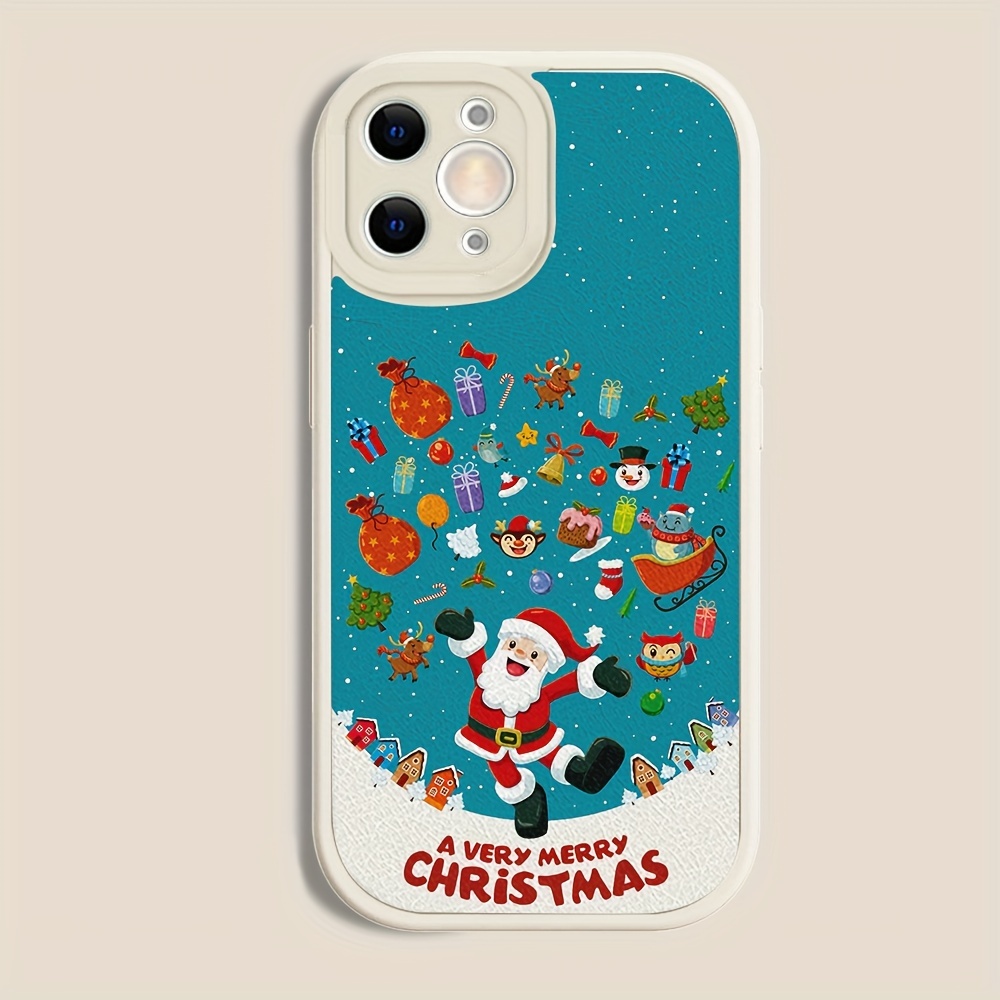 Merry Christmas Santa Claus Happy Party Print Design Soft Lambskin ...